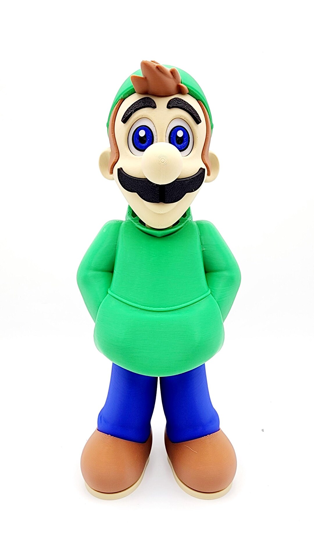 3D Printed chilled Luigi Action Figure, Desktop Decoration, Figuerine ...