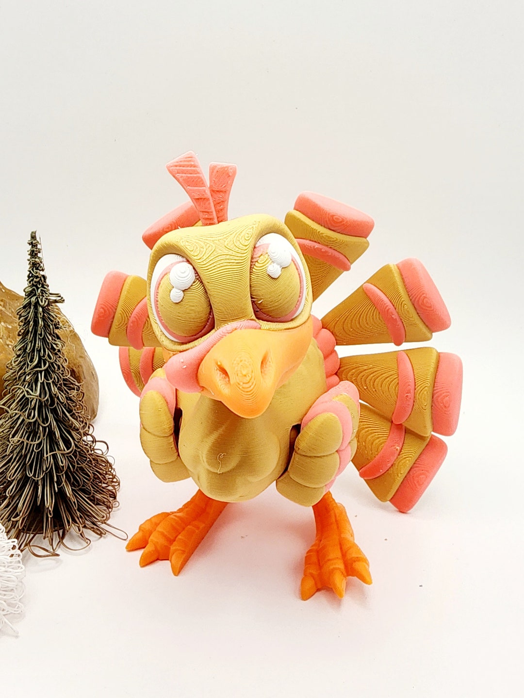 3D Printed Articulated Turkey, Fidget Toys, Sensory Toys, Desktop ...