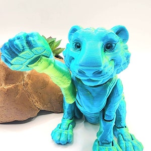 3D Printed Articulate Tiger Fidget Sensory Toy. - Etsy