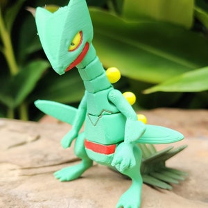 3D Printed Sceptile, Articulated Fidget Toy, Sensory Toy, Desktop Toy ...