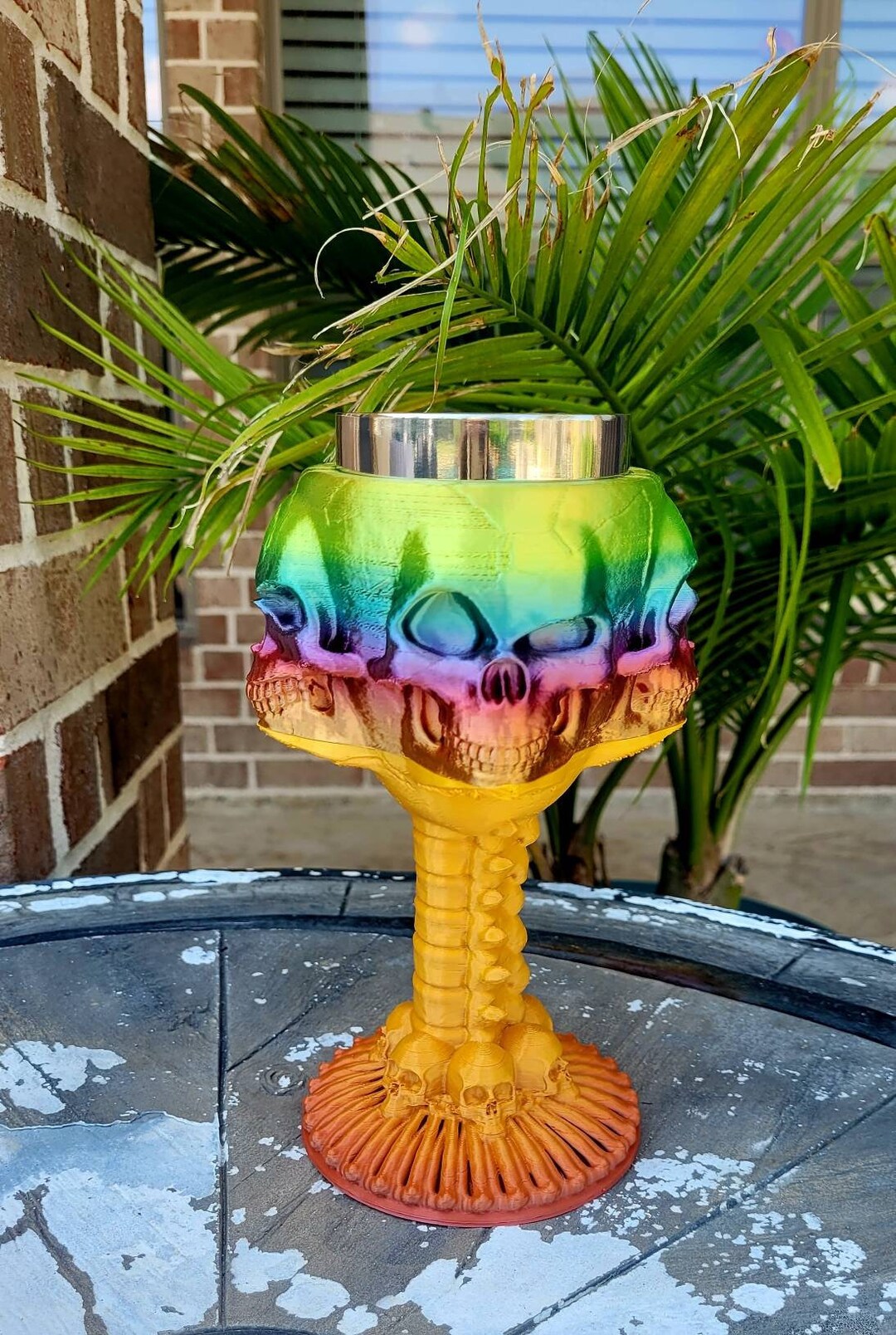 4 Skull Chalice. 3D Printed Stainless Steel Cup Included. - Etsy