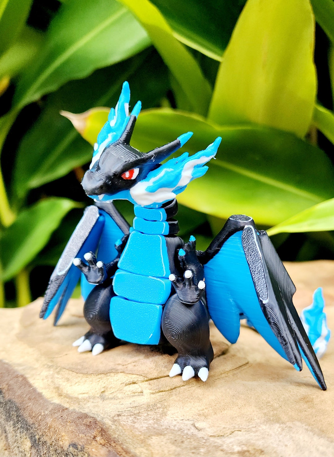 3D Printed Mega Charizard X, Articulated Flexi Fidget Toy, Sensory Toy ...