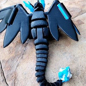 Mega Charizard X impreso en 3D, juguete articulado flexi fidget, juguete sensorial, juguete de ...