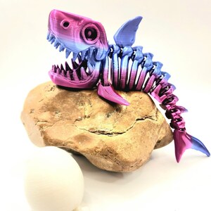 3D Printed Articulated Skeleton Shark With Movable Mouth. Fidget ...