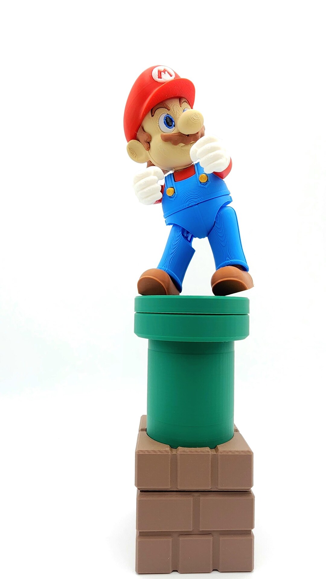 3D Printed Articulated Mario and Luigi Fidget Toy With Optional Pipe ...