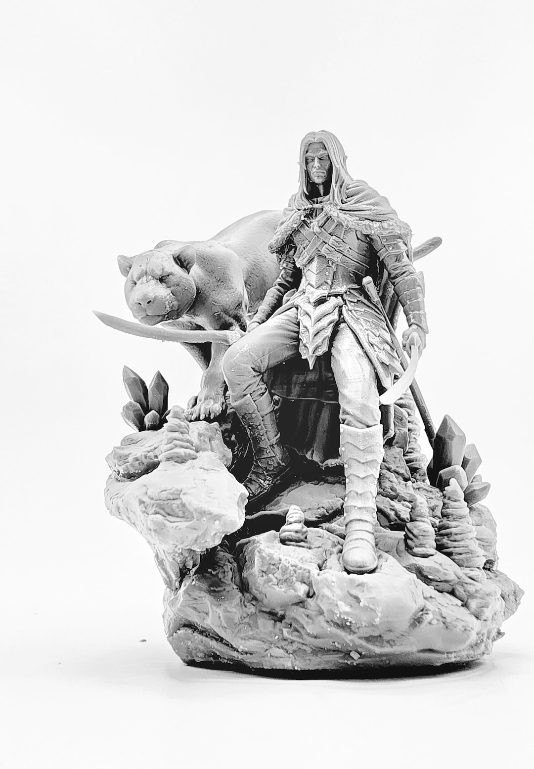 3D Resin Printed Drizzt Do'urden From Baldurs Gate Desk Toy, Statue ...