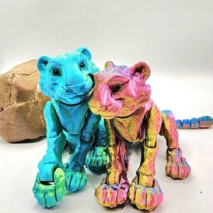 3D Printed Articulate Tiger Fidget Sensory Toy. - Etsy