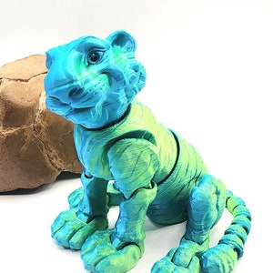 3D Printed Articulate Tiger Fidget Sensory Toy. - Etsy