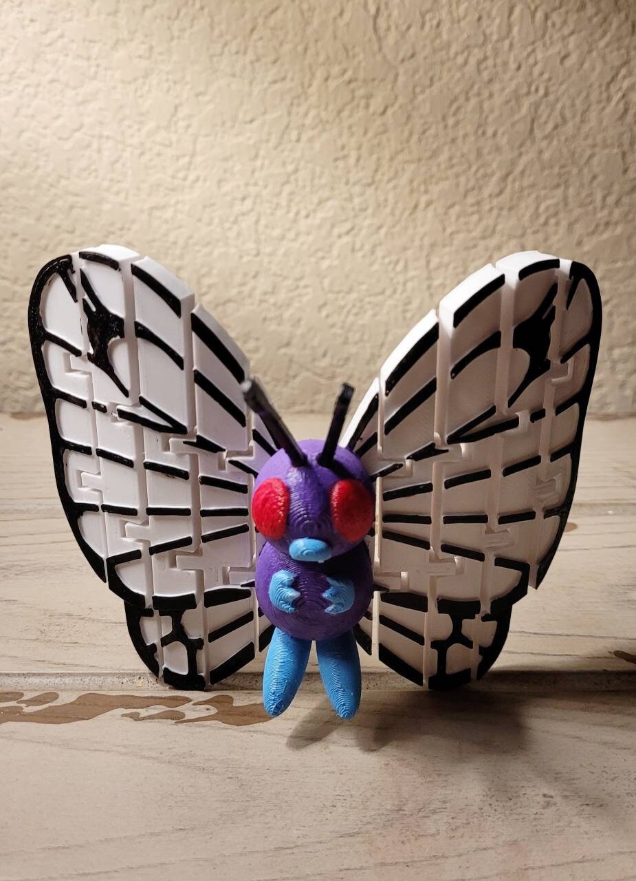 3D Printed Fidget Toy Articulated Butterfree Pokemon - Etsy