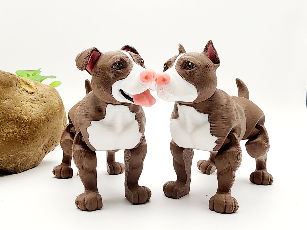 3D Printed Pit Bull Articulated Fidget Sensory Toy. - Etsy