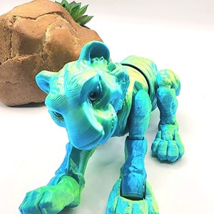 3D Printed Articulate Tiger Fidget Sensory Toy. - Etsy