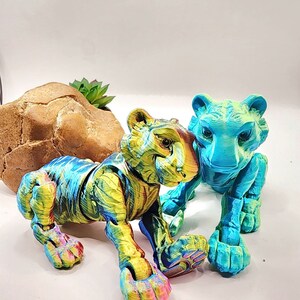 3D Printed Articulate Tiger Fidget Sensory Toy. - Etsy