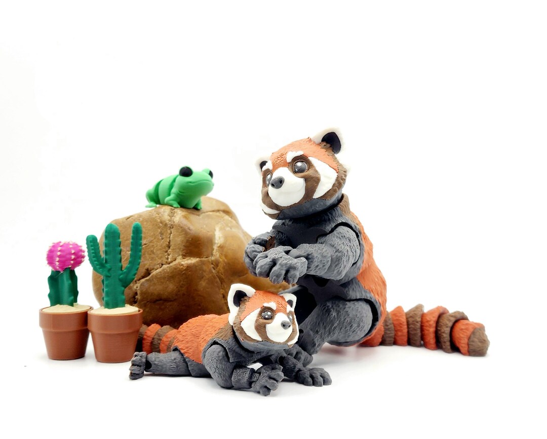 3D Printed Red Panda Toy – Articulated Figurine – Large or Small ...
