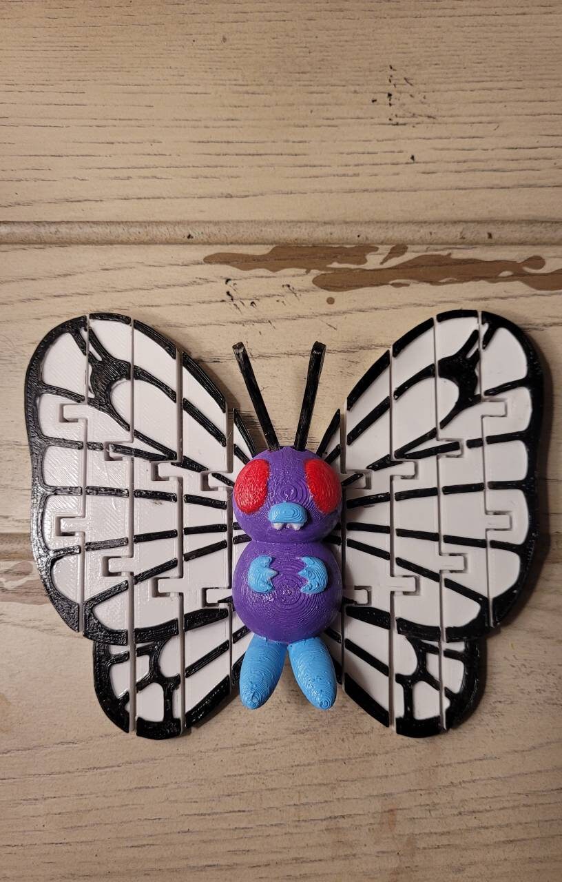 3D Printed Fidget Toy Articulated Butterfree Pokemon - Etsy