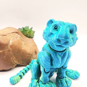 3D Printed Articulate Tiger Fidget Sensory Toy. - Etsy