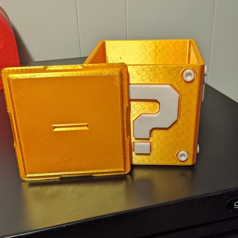 Mario Question Block Storage Bin Piggy Bank Tip Jar - Etsy