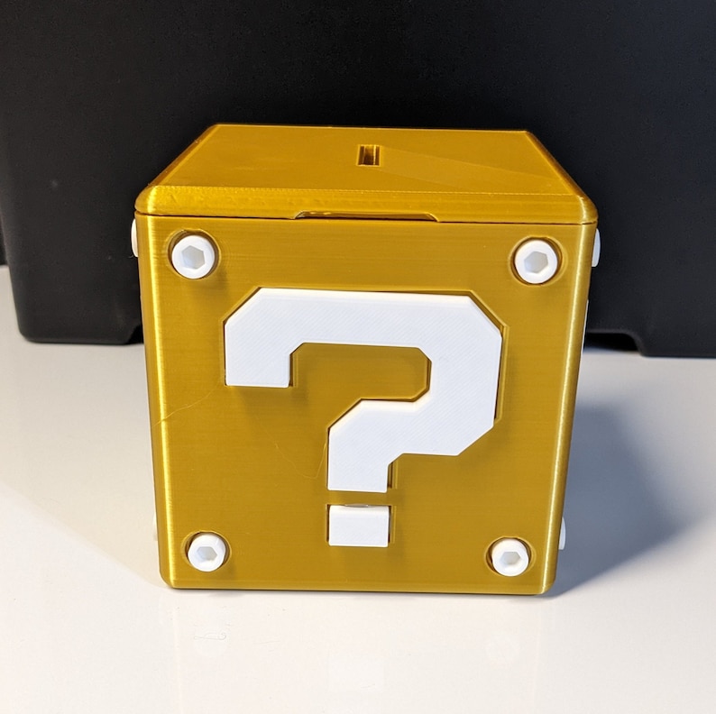 Mario Question Block Storage Bin Piggy Bank Tip Jar - Etsy