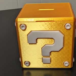 Mario Question Block Storage Bin Piggy Bank - Etsy