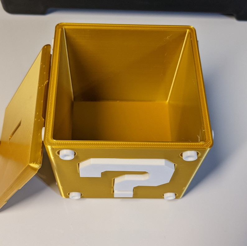 Mario Question Block Storage Bin Piggy Bank Tip Jar - Etsy