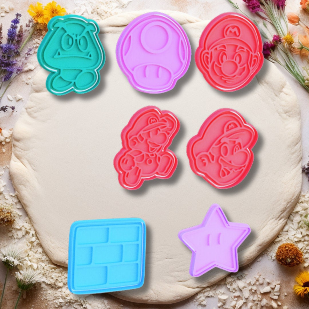 Super Mario Toad Star Brick Goomba Cookie Cutters Set Nintendo Style ...