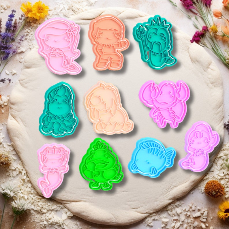 Princess Ariel Little Mermaid Cutter Stamp Fondant Play Dough Polymer ...
