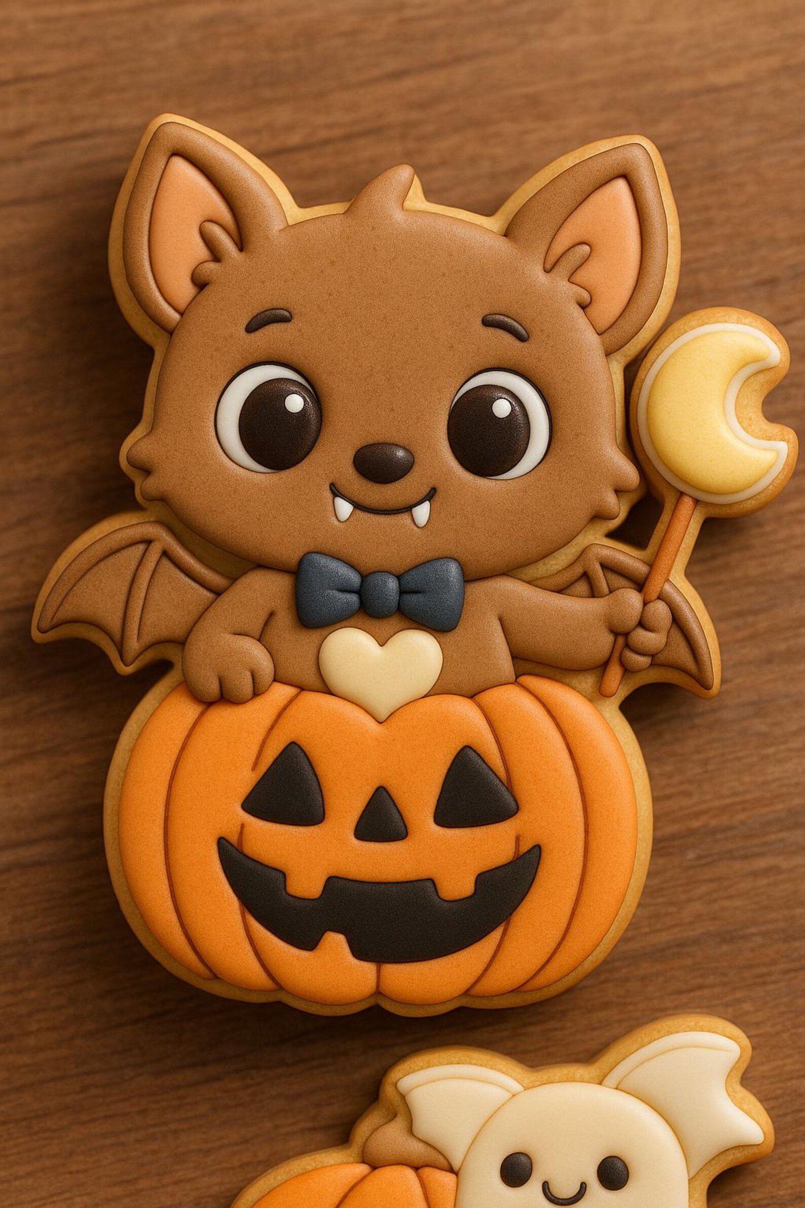 Cute Halloween Bat Cookie Cutter Girl & Boy in Pumpkin – Kawaii Bat ...