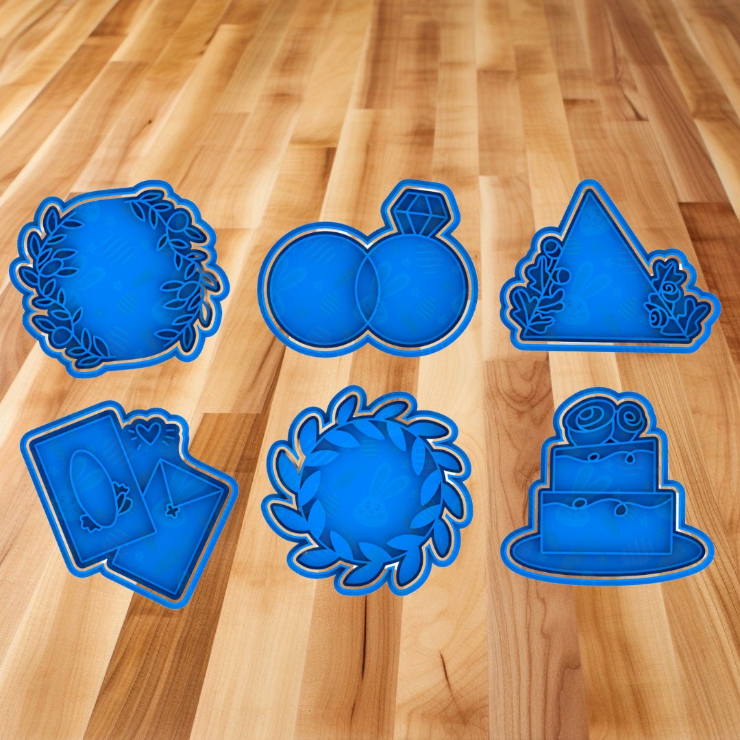 Wedding Ring Cake Border Frame Cookie Cutter Stamp Fondant Play Dough ...