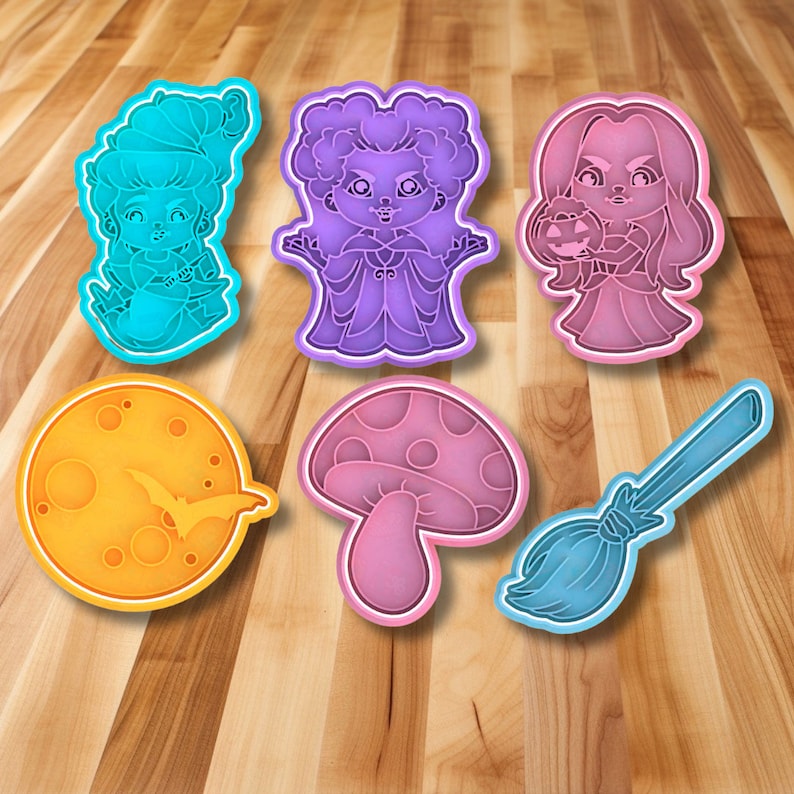 Hocus Pocus Witch Sanders Sisters Cookie Cutter Stamp Fondant Play ...