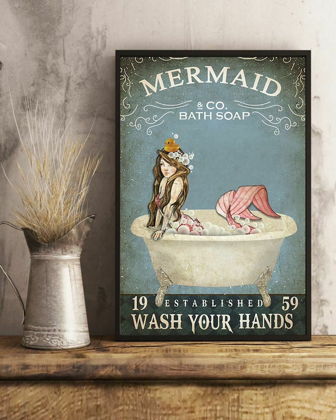 Metal Tin Sign - Bathtub Mermaid #117 - Etsy