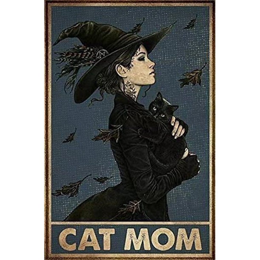 Metal Aluminum Sign - Witch Cat Lovers Cat Mom #40 - Etsy