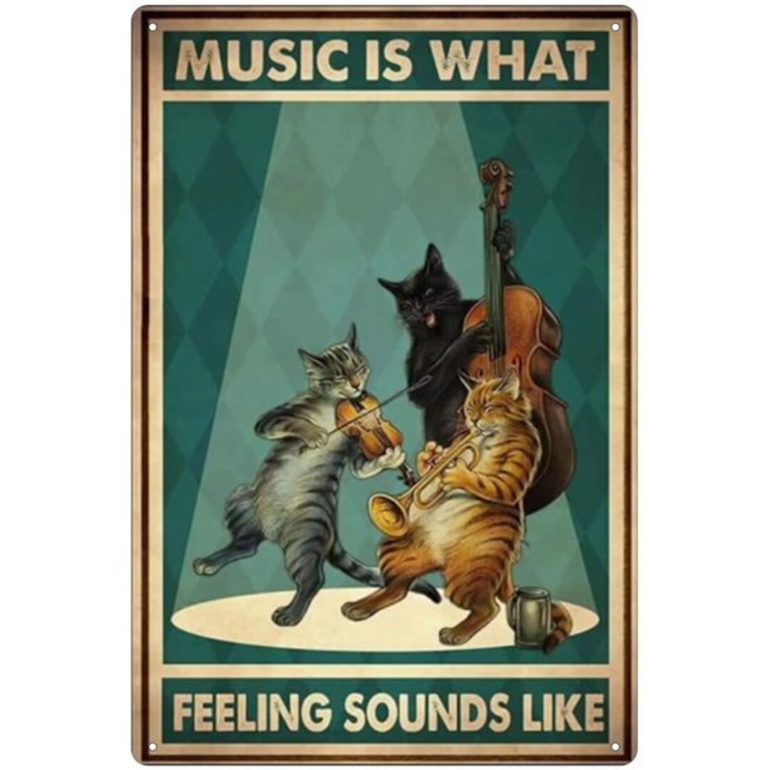Aluminum Sign - Music is What Feeling Sounds Like - Etsy