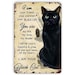 8x12 Black Cat Metal Aluminum Sign - Etsy