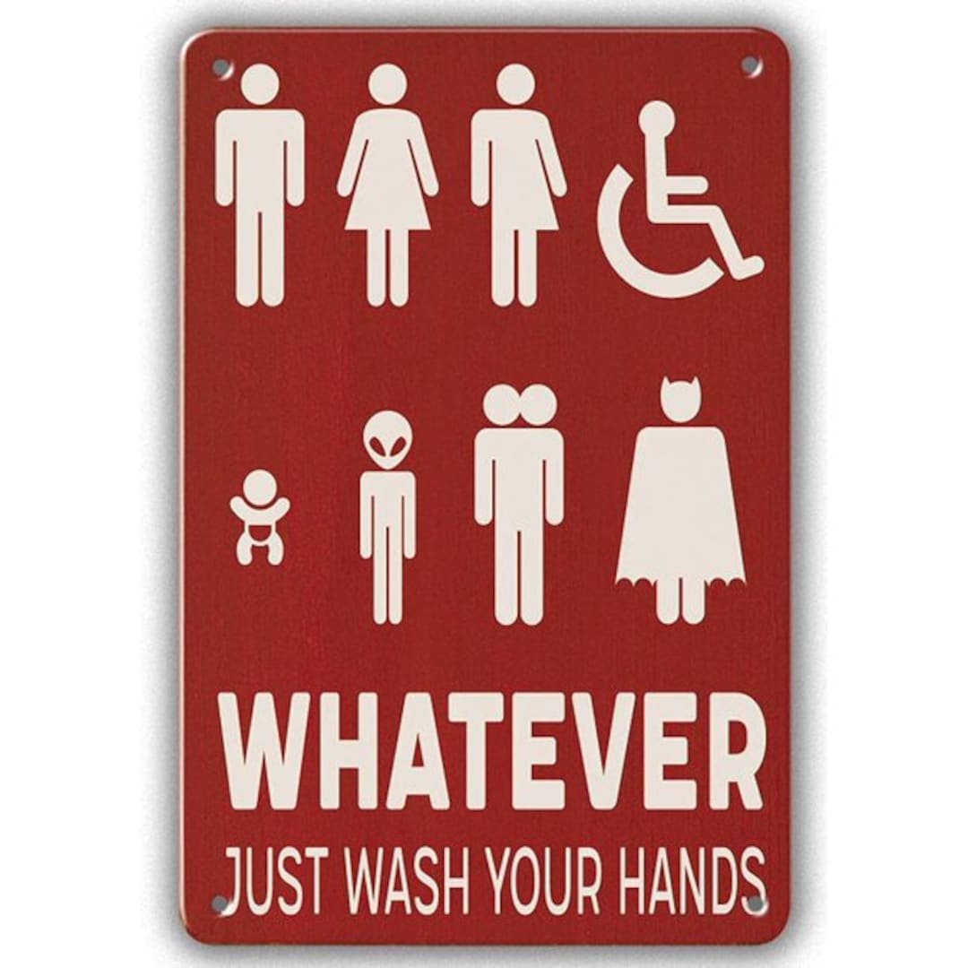 8"x12" Whatever Just Wash Your Hands Sign Funny All Gender Metal ...