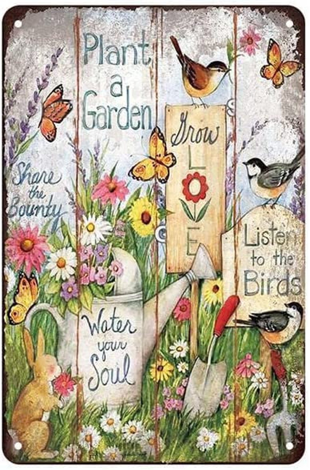 Metal Aluminum Garden Signs- Plant a Garden #156 - Etsy