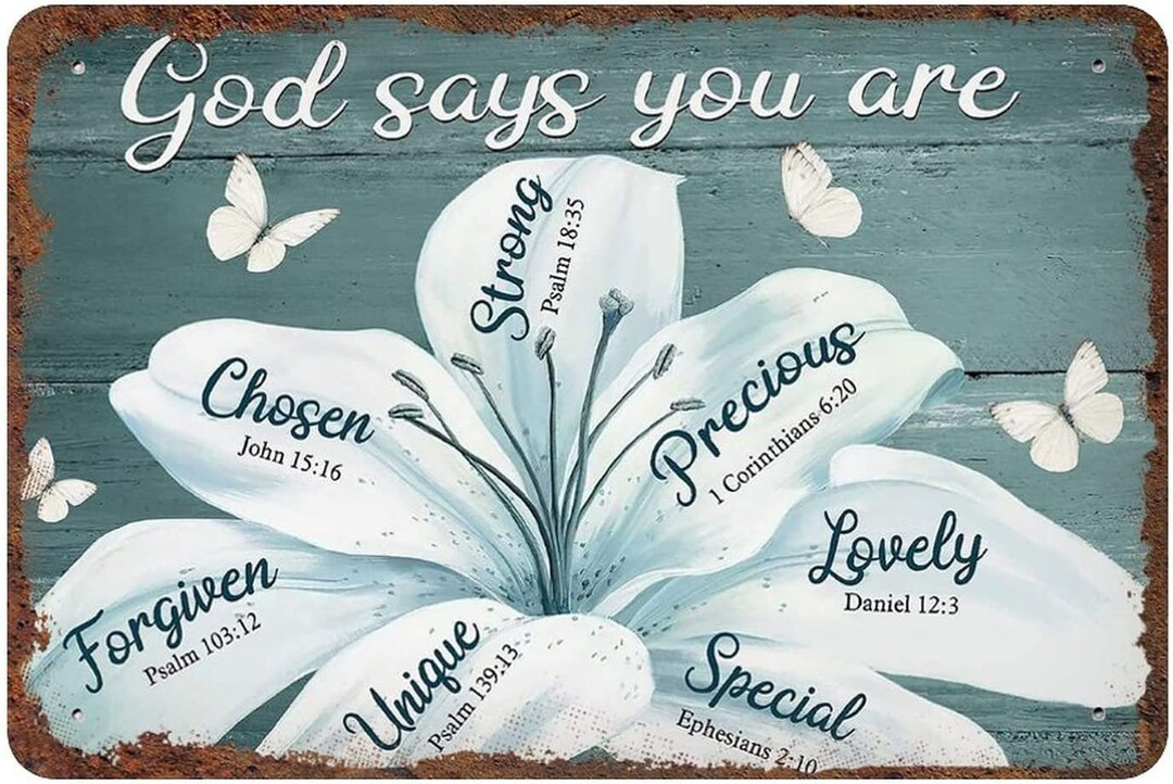 Metal Aluminum Sign - God Says You Are - Etsy