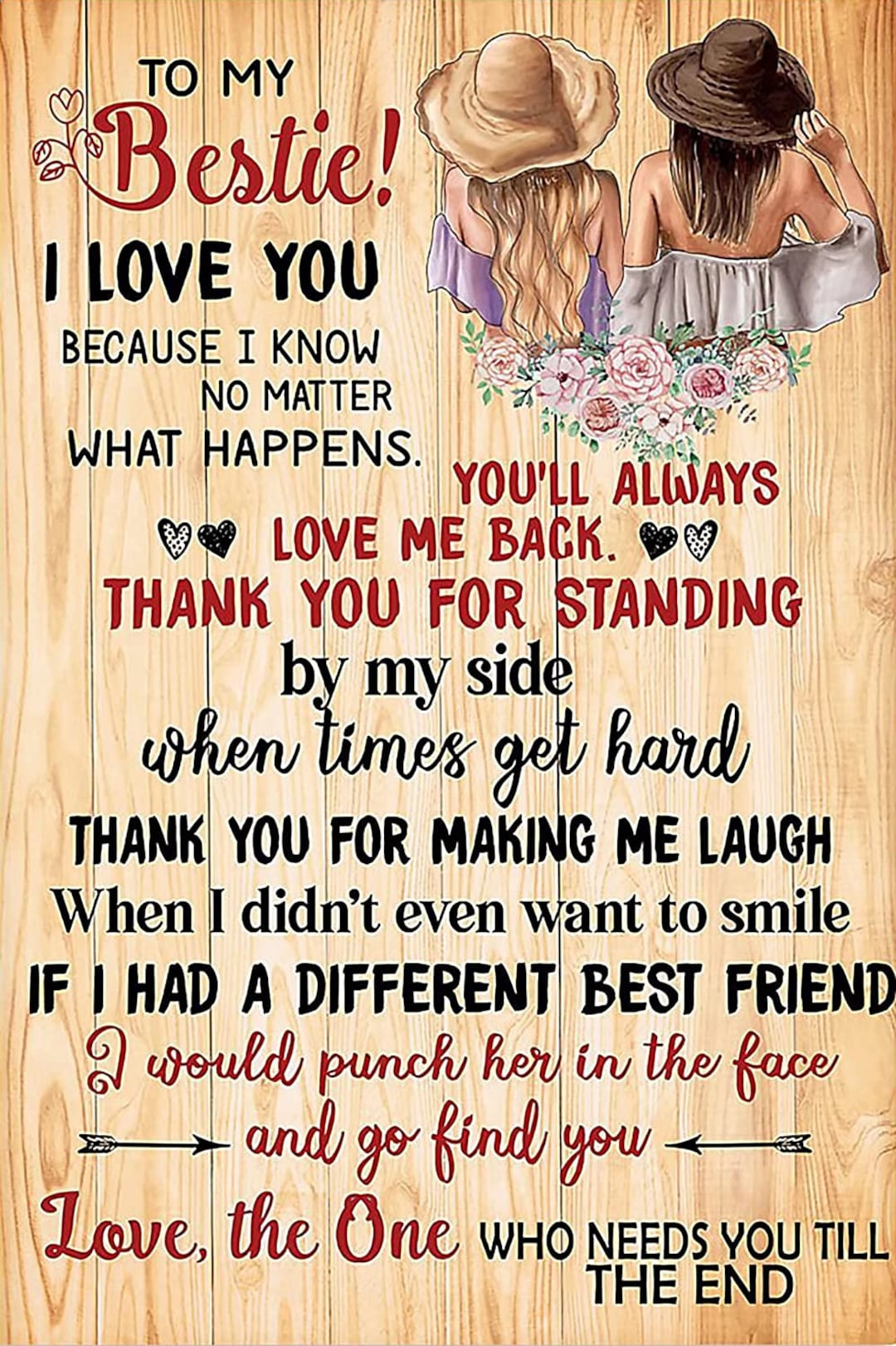 Metal Aluminum Sign - to My Bestie #93 - Etsy