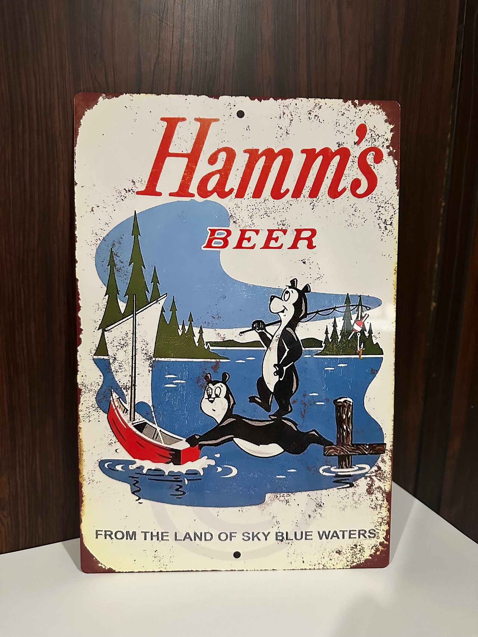 Hamms Beer Bears Fishing Reproduction Metal Aluminum Sign #399 - Etsy