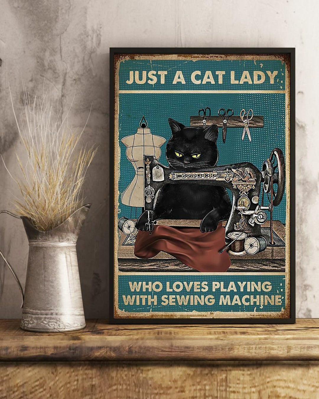 Aluminum Sign - Just A Cat Lady - Etsy