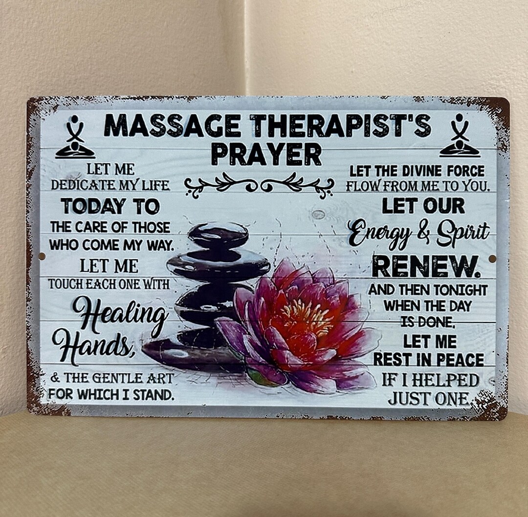 Vintage Style Aluminum Sign, Massage Therapist's Prayer #145 - Etsy