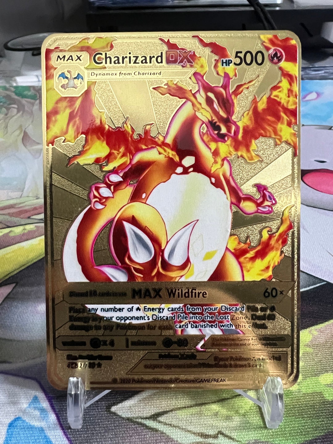 Charizard DX Custom Gold Metal Pokemon Card - Etsy