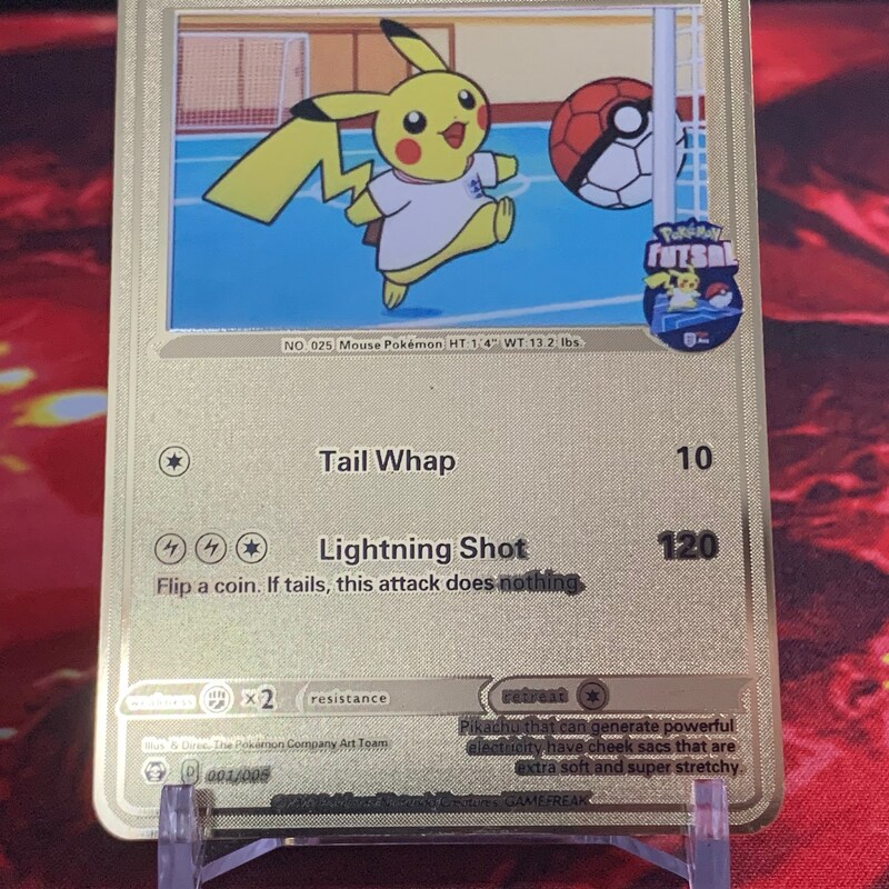 Gold Pikachu Card - Etsy