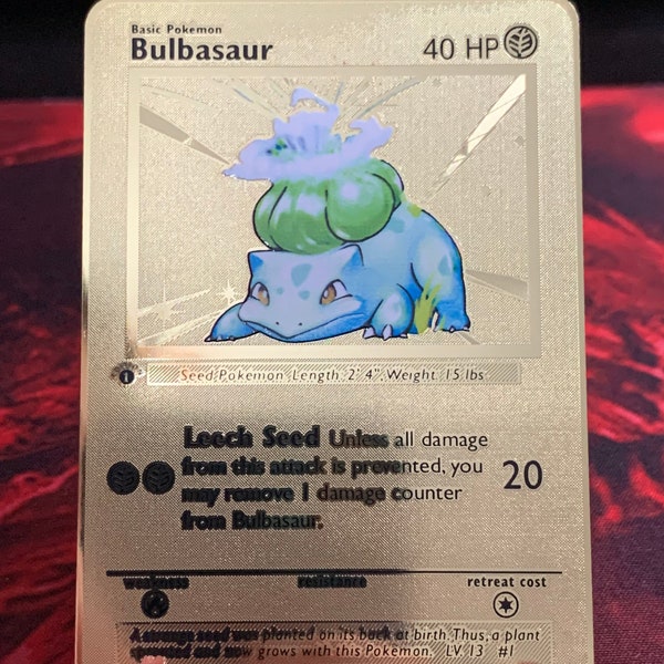 Bulbasaur Gold Card - Etsy