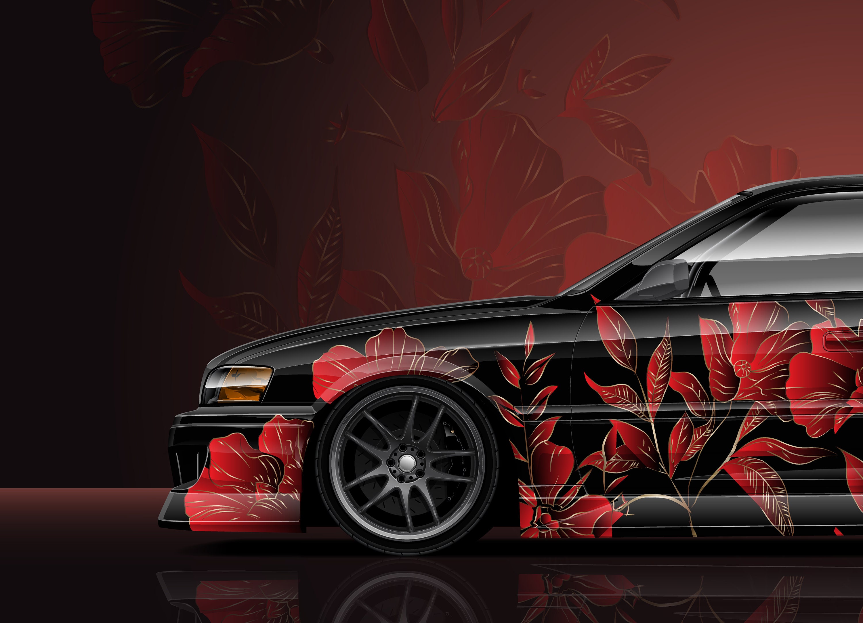 Traditional Floral Livery ~ Decal, Motorsport Livery, Digital Download ...