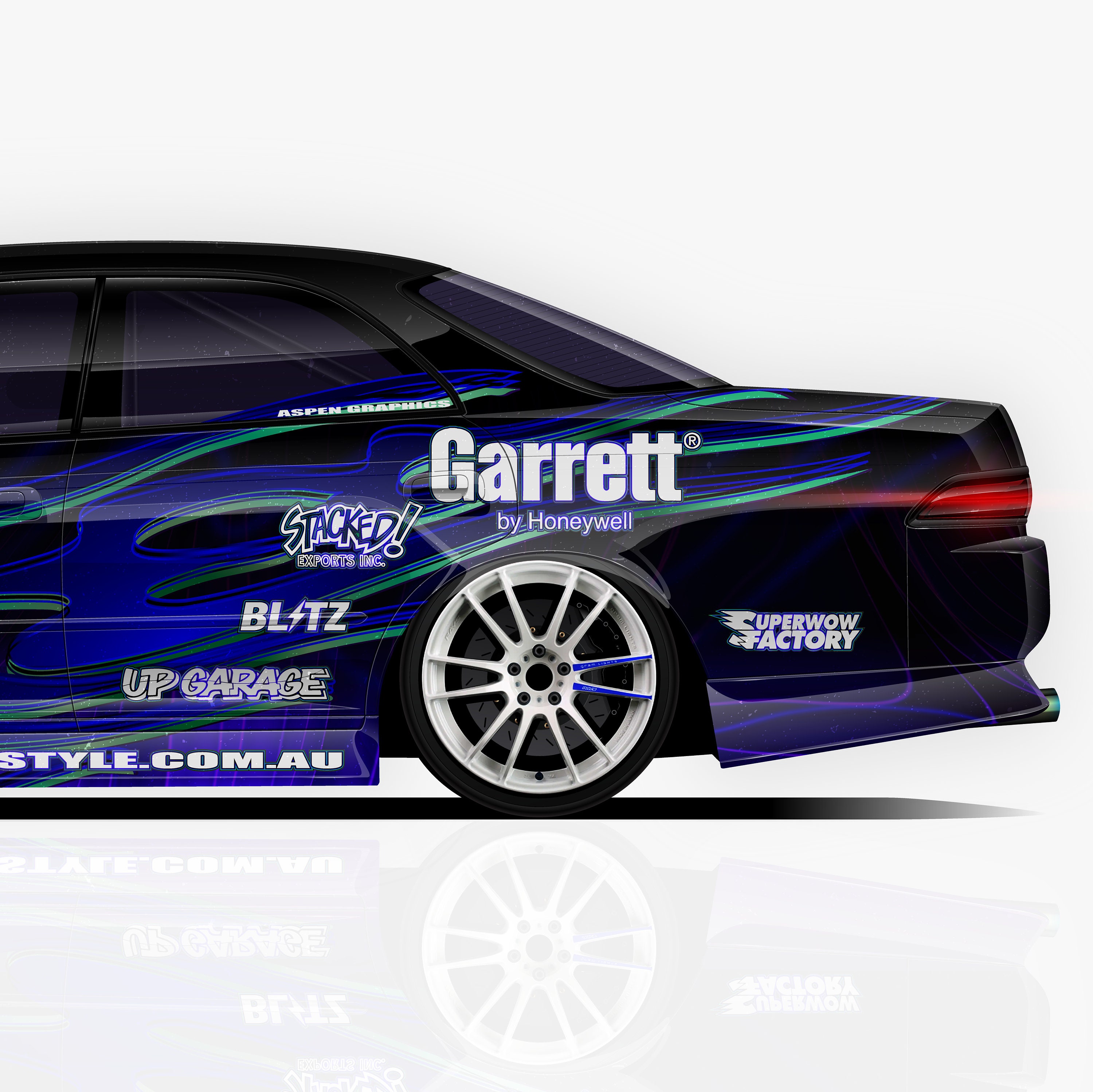 Flow Drift Livery Wrap Template ~ Decal, Motorsport Livery, Digital ...