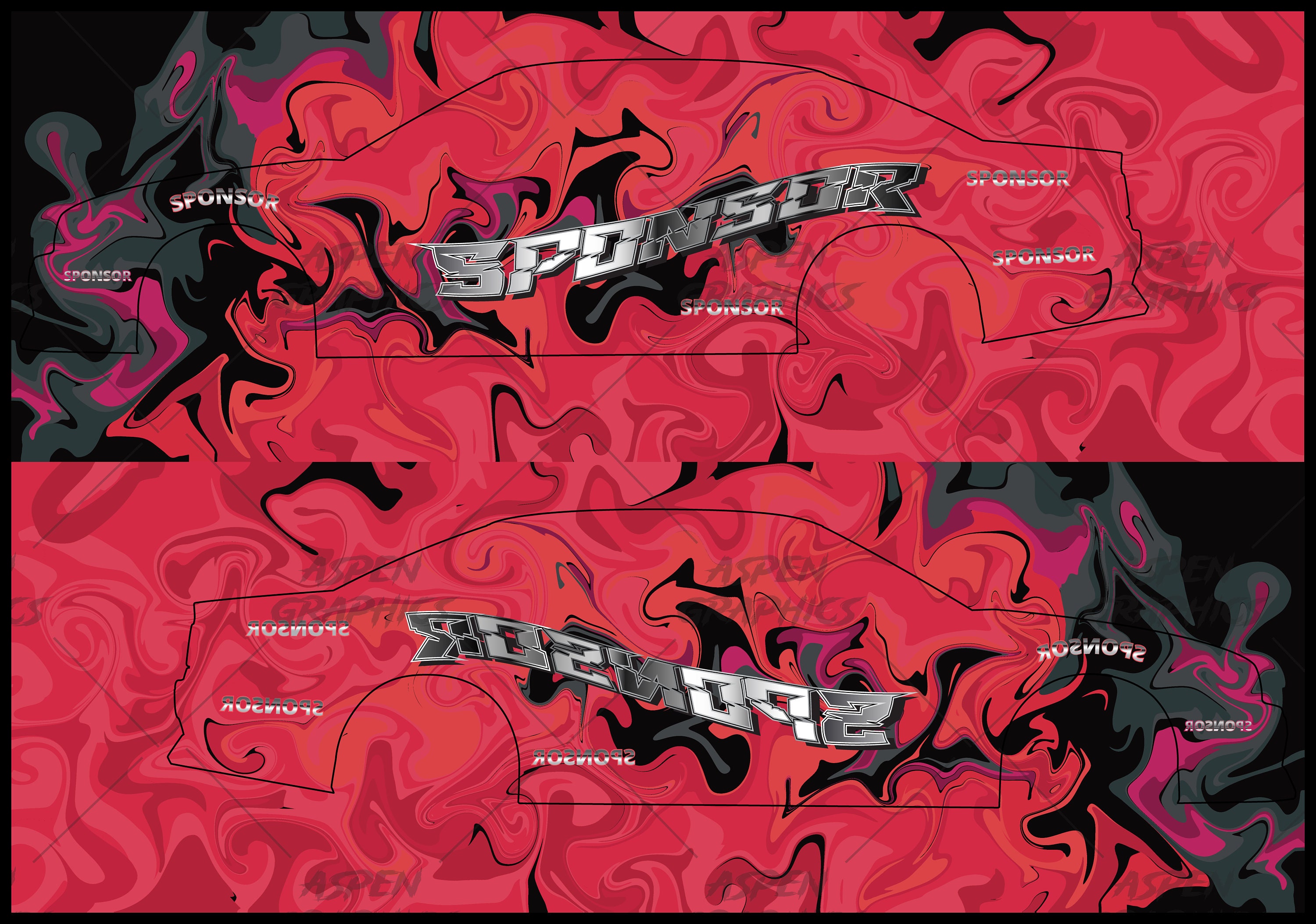 Pink Swirl Livery ~ Car Decal, Custom Car Livery, Motorsport Livery ...