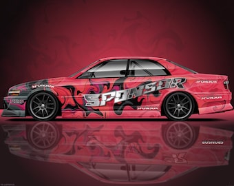 Eye Candy Y2K Drift Livery Motorsport Livery Car Wrap - Etsy