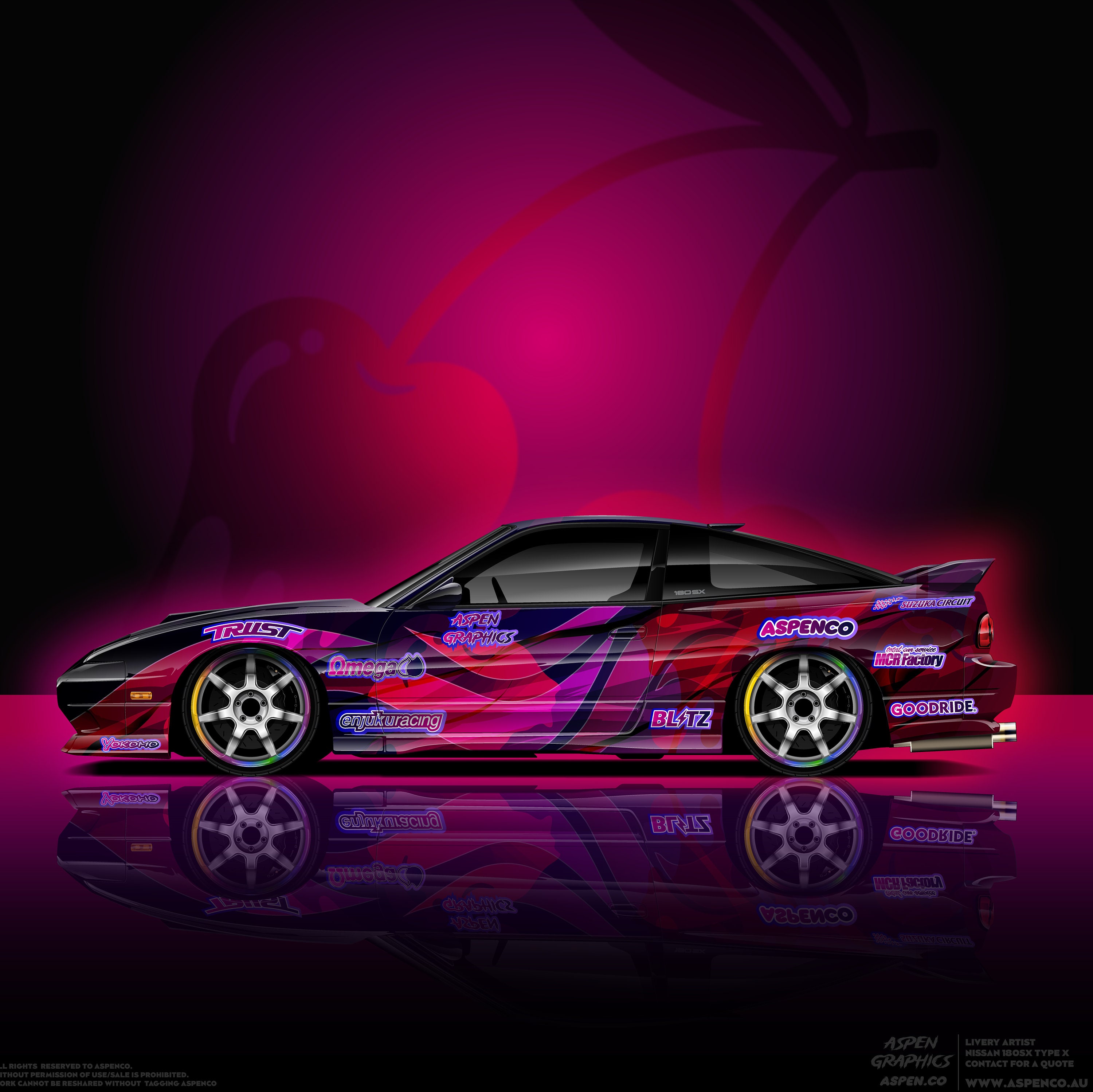 Cherry Bomb Drift Livery ~ Decal, Motorsport Livery, Digital Download ...