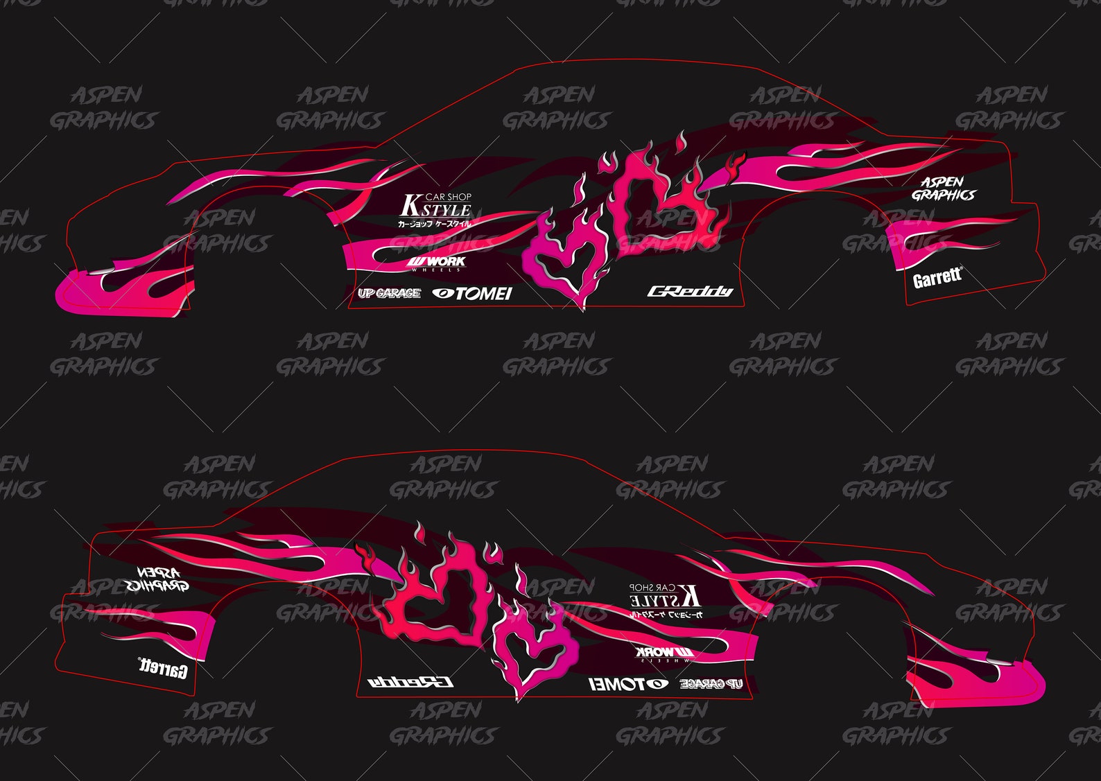 Flaming Heart Drift Livery ~ Decal, Motorsport Livery, Digital Download ...