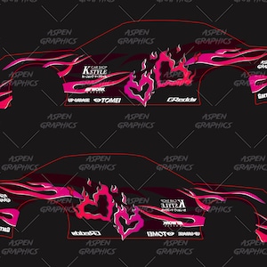 Flaming Heart Drift Livery ~ Decal, Motorsport Livery, Digital Download ...