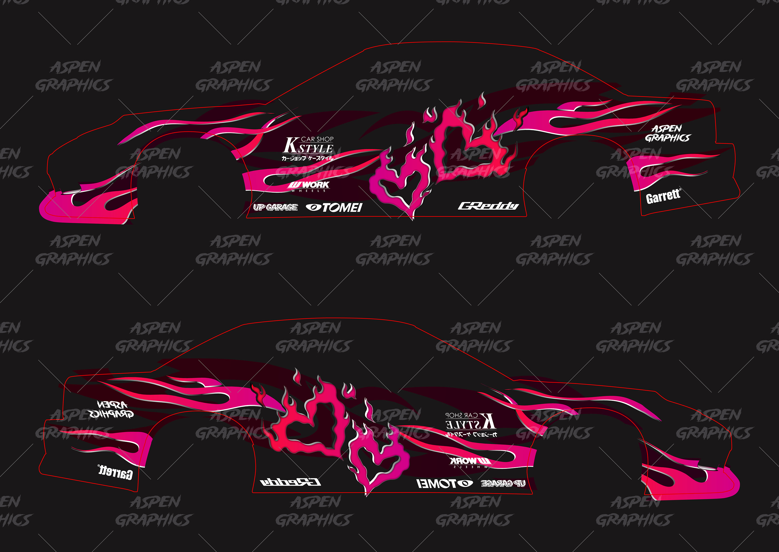 Flaming Heart Drift Livery ~ Decal, Motorsport Livery, Digital Download ...